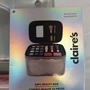 Claire's | Makeup | Claires Makeup Beauty Box 22 Piece Makeup Set Silver Glow Box | Poshmark